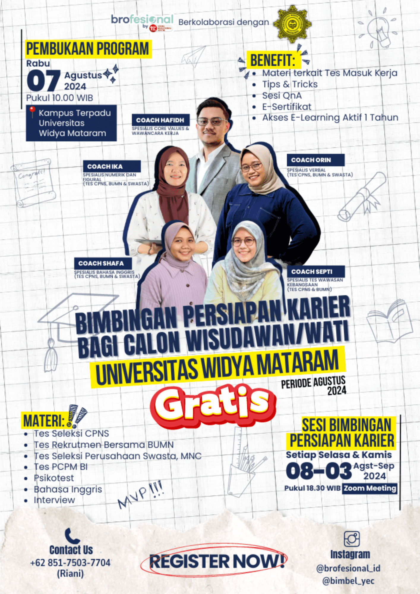 BIMBINGAN PERSIAPAN KARIER UNIVERSITAS WIDYA MATARAM